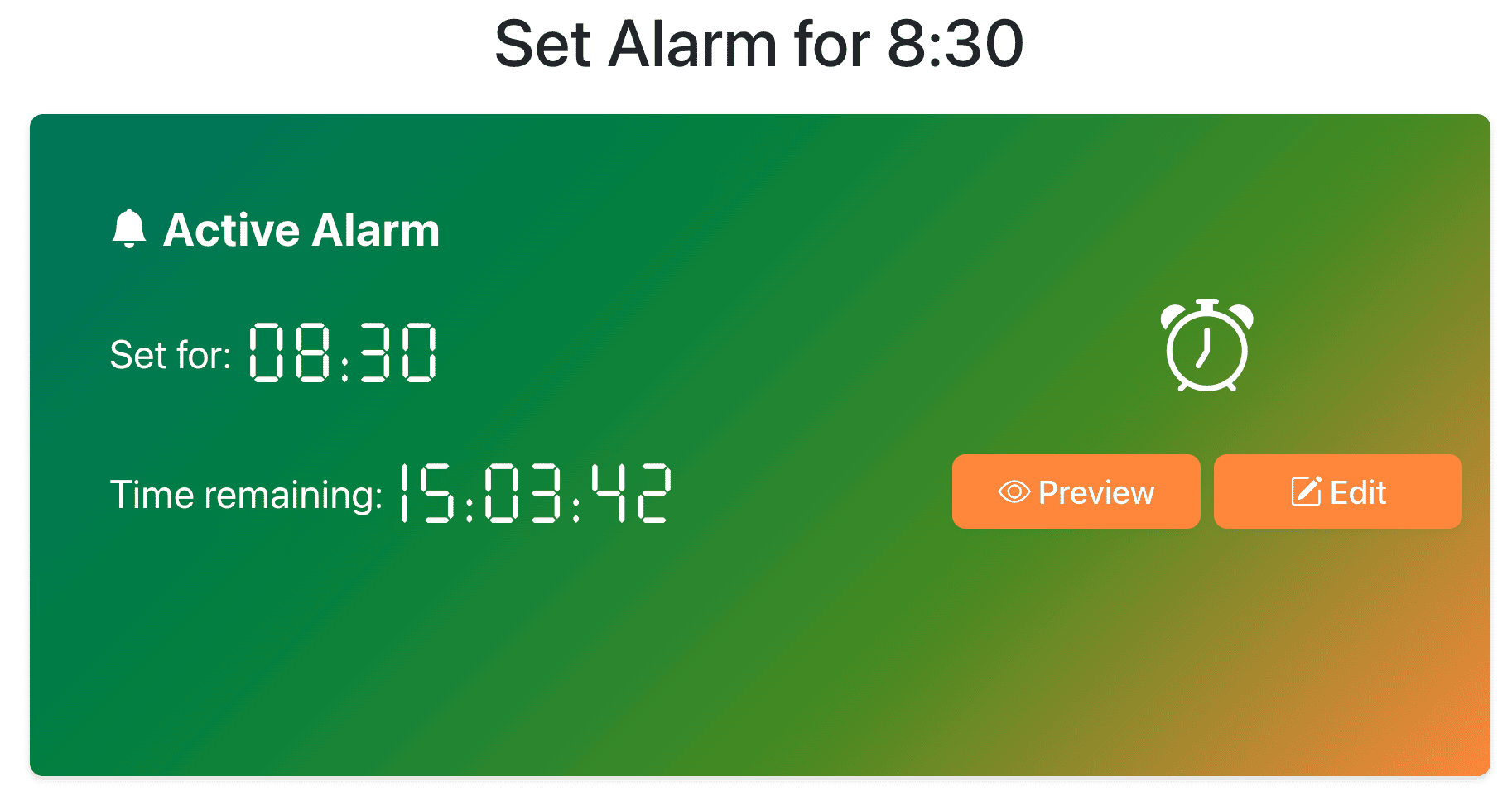 ⏰ Set Alarm for 8:30 AM | Online Alarm Clock - Kiclock